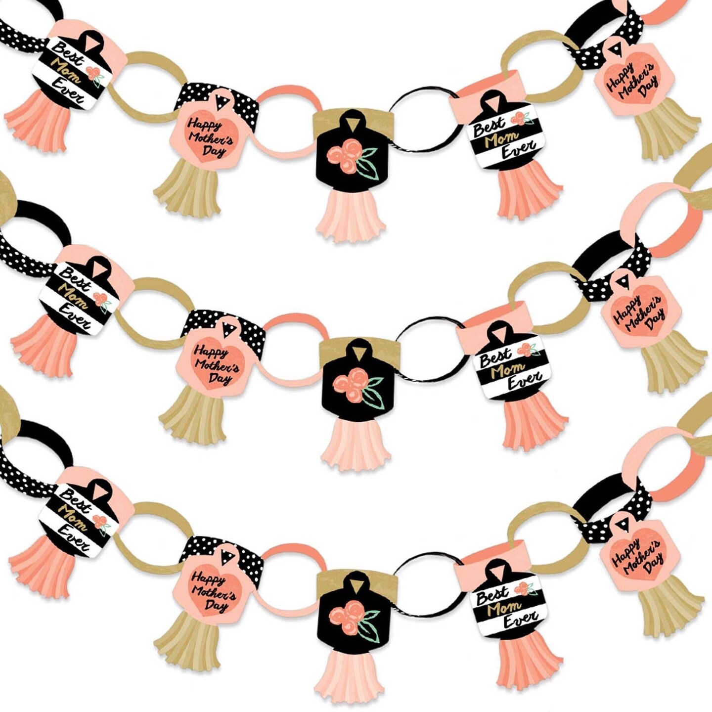 Big Dot of Happiness Best Mom Ever - 90 Chain Links and 30 Paper ...