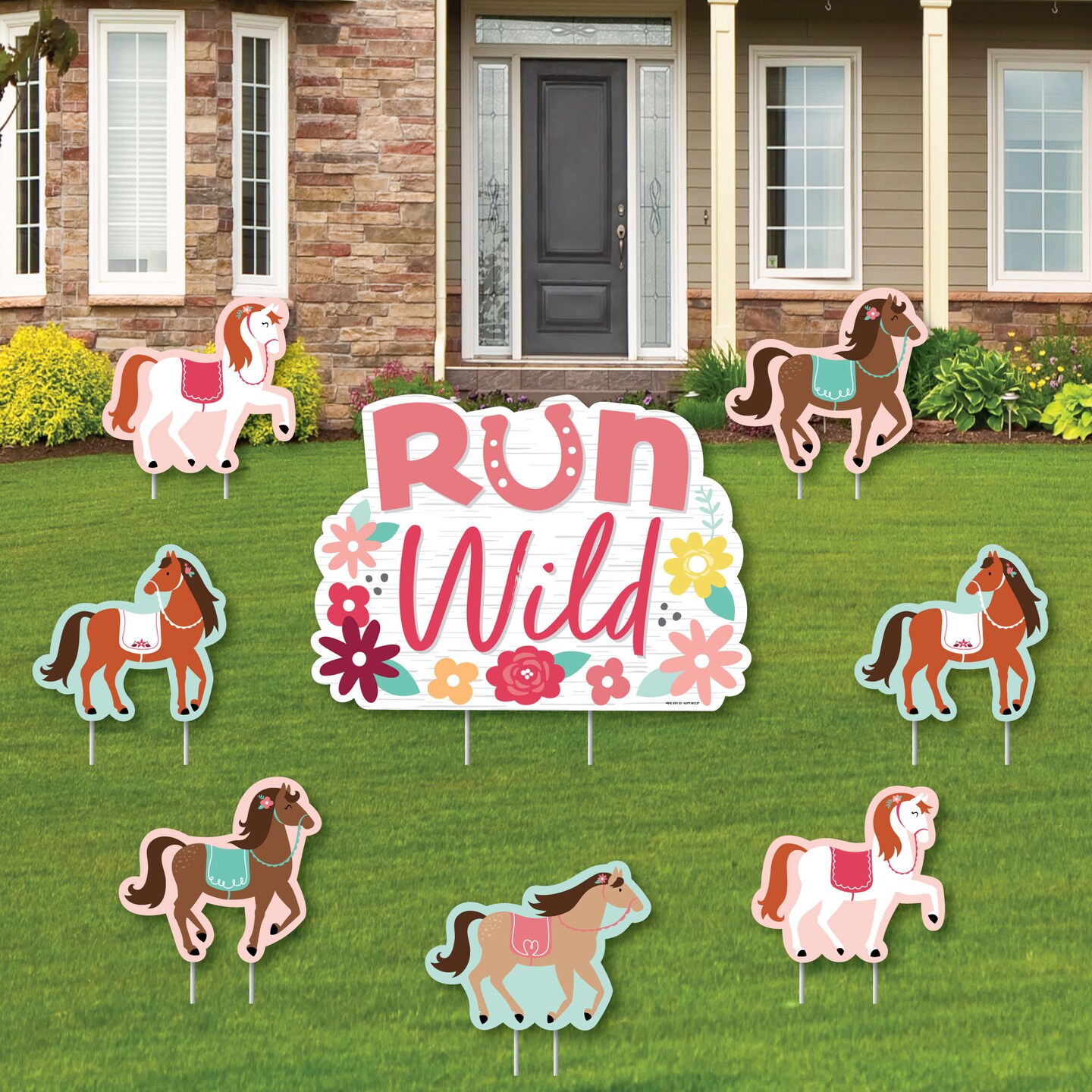 Big Dot of Happiness Run Wild Horses - Yard Sign and Outdoor Lawn ...