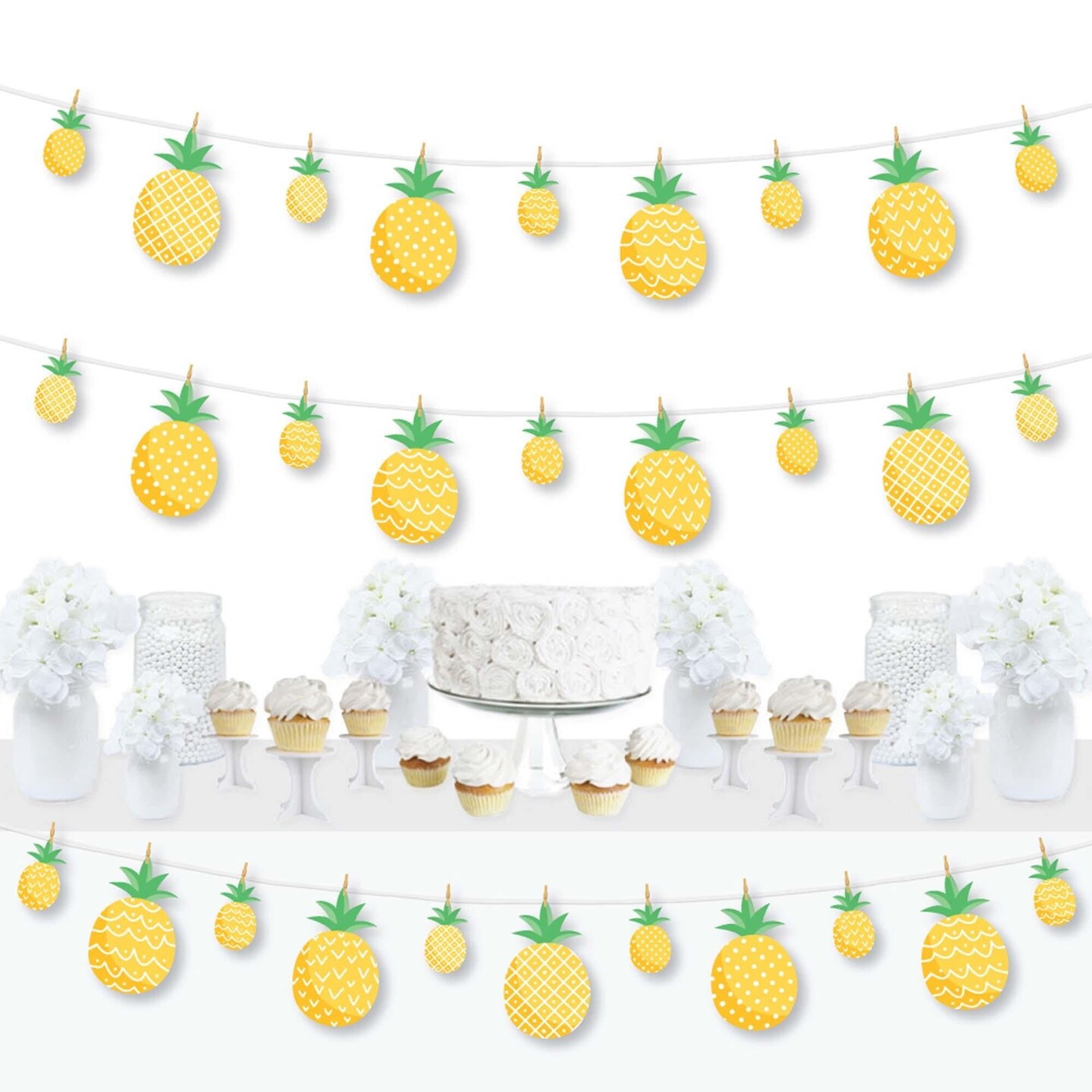 Big Dot Of Happiness Tropical Pineapple Summer Party Diy Decorations