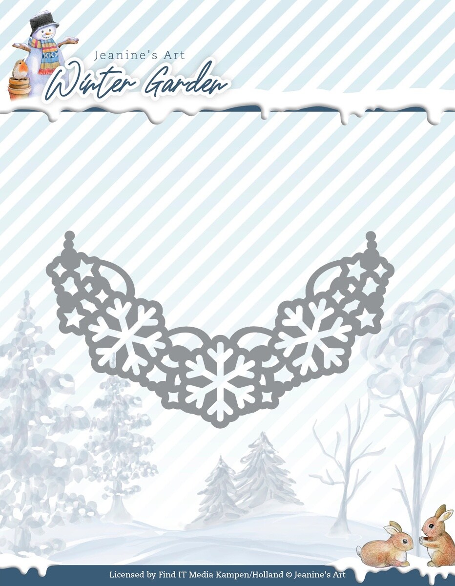Find It Trading Jeanine's Art Die-Snowflake Corner, Winter Garden ...