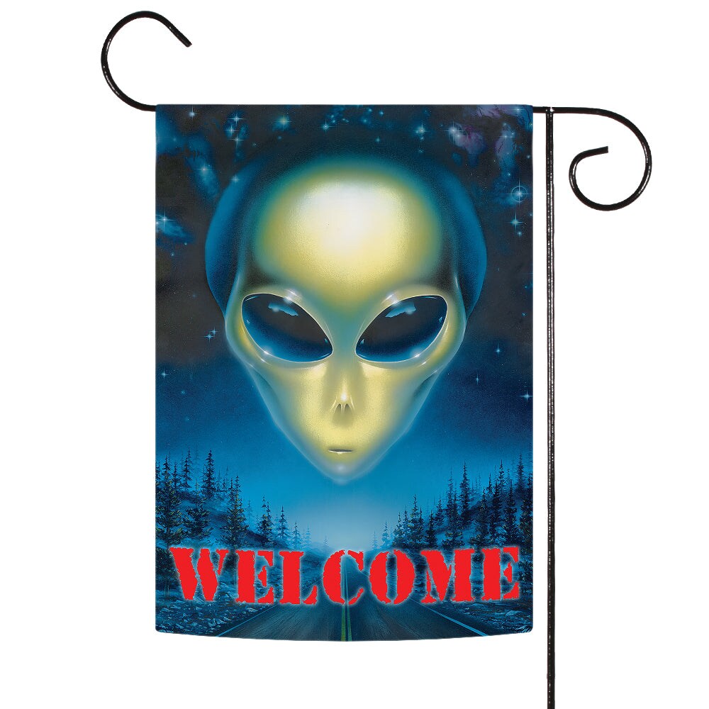 Welcome Aliens Decorative Ufo Double Sided Flag | Michaels