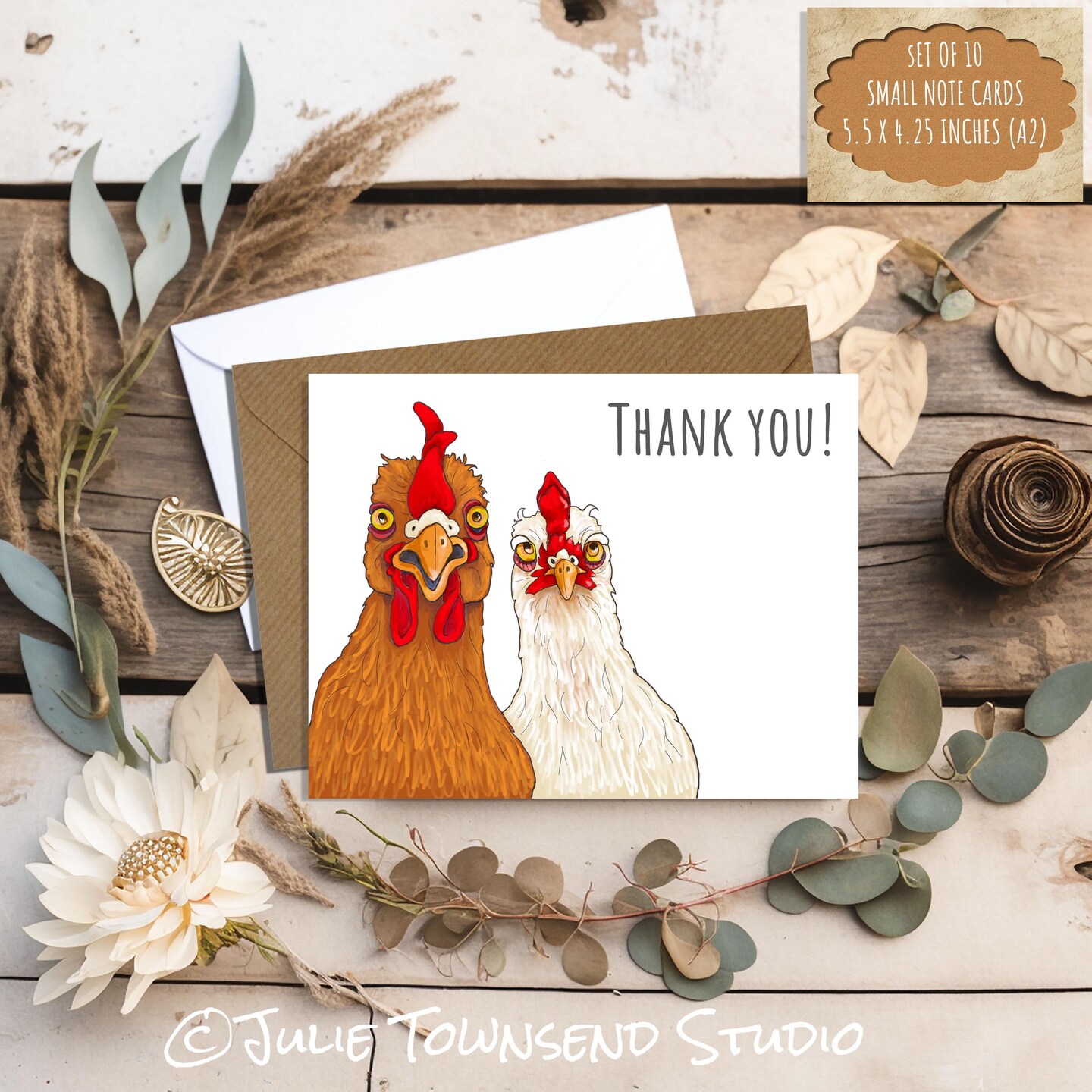 CARD SET - Silly Chickens Thank You - Discover Farmhouse Whimsy with ...