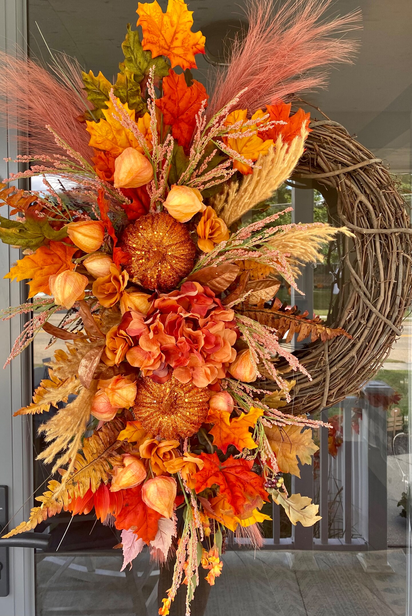 Fall Grapevine Wreath for Front Door, Front Door Autumn Wreath, Indoor ... Fall Grapevine Wreath for Front Door, Front Door Autumn Wreath, Indoor ...