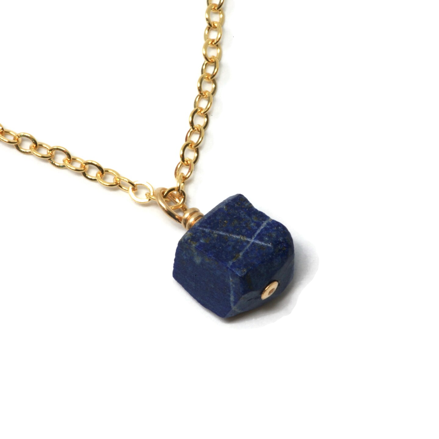 Raw Cut Lapis-lazuli 14k Gold Filled Necklace by Salish Sea ...