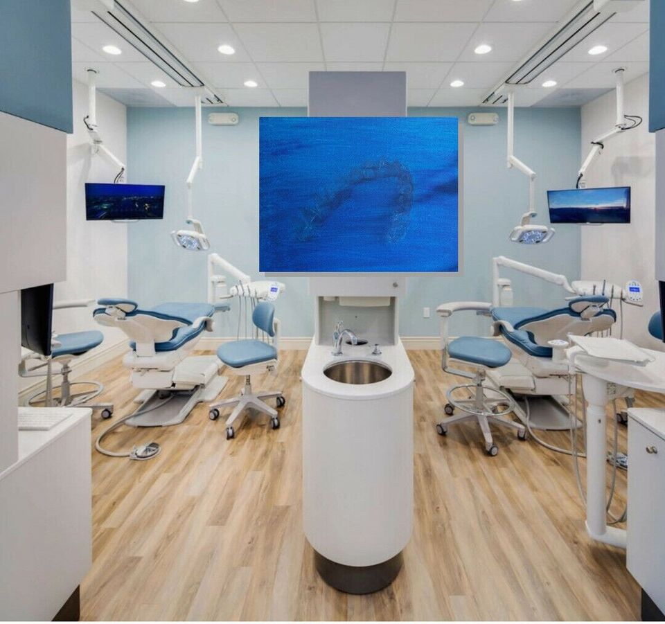 Modernist Abstract Invisalign Art Painting Original for Orthodontist ...