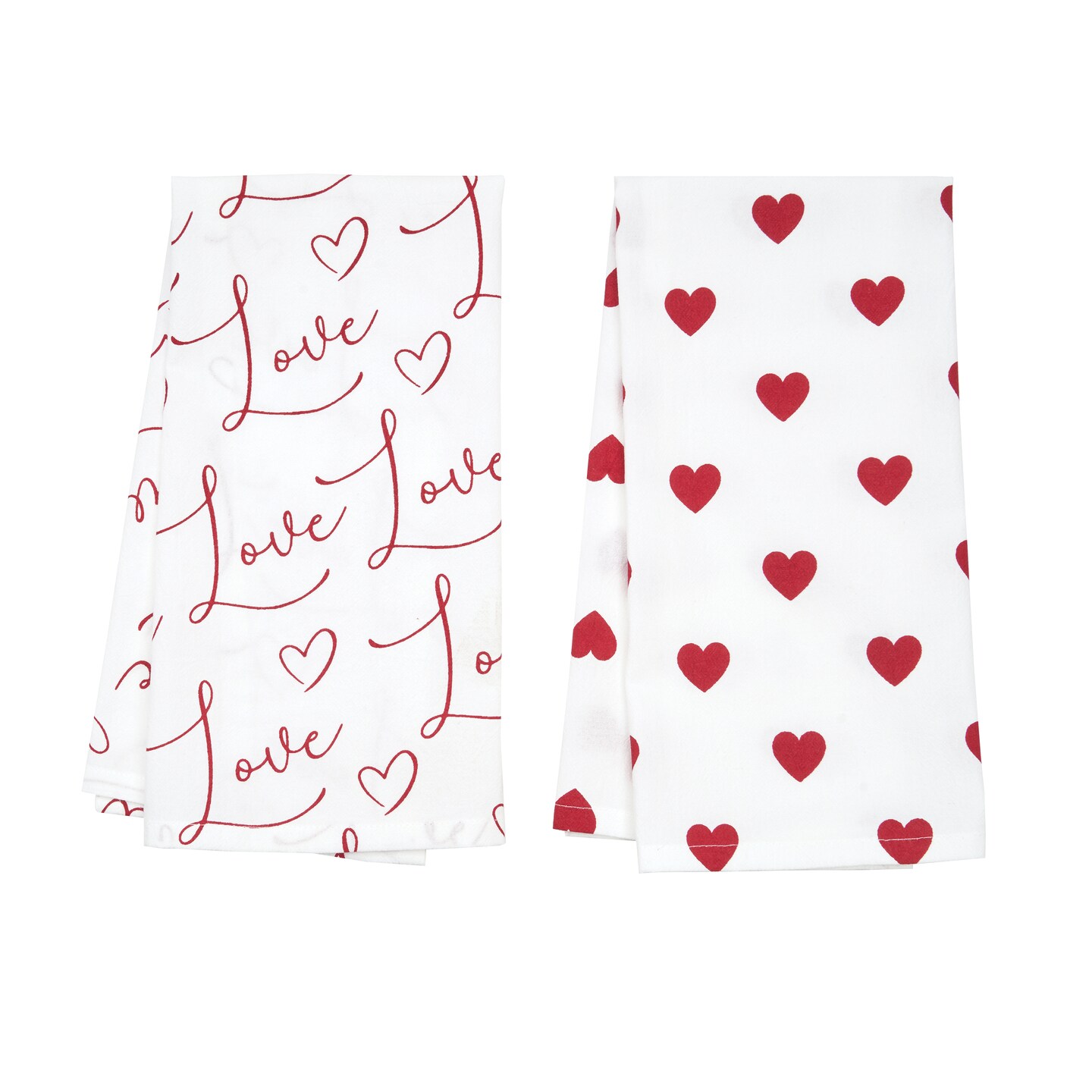 Love Heart Cotton Kitchen Towel Set of 2 | Michaels