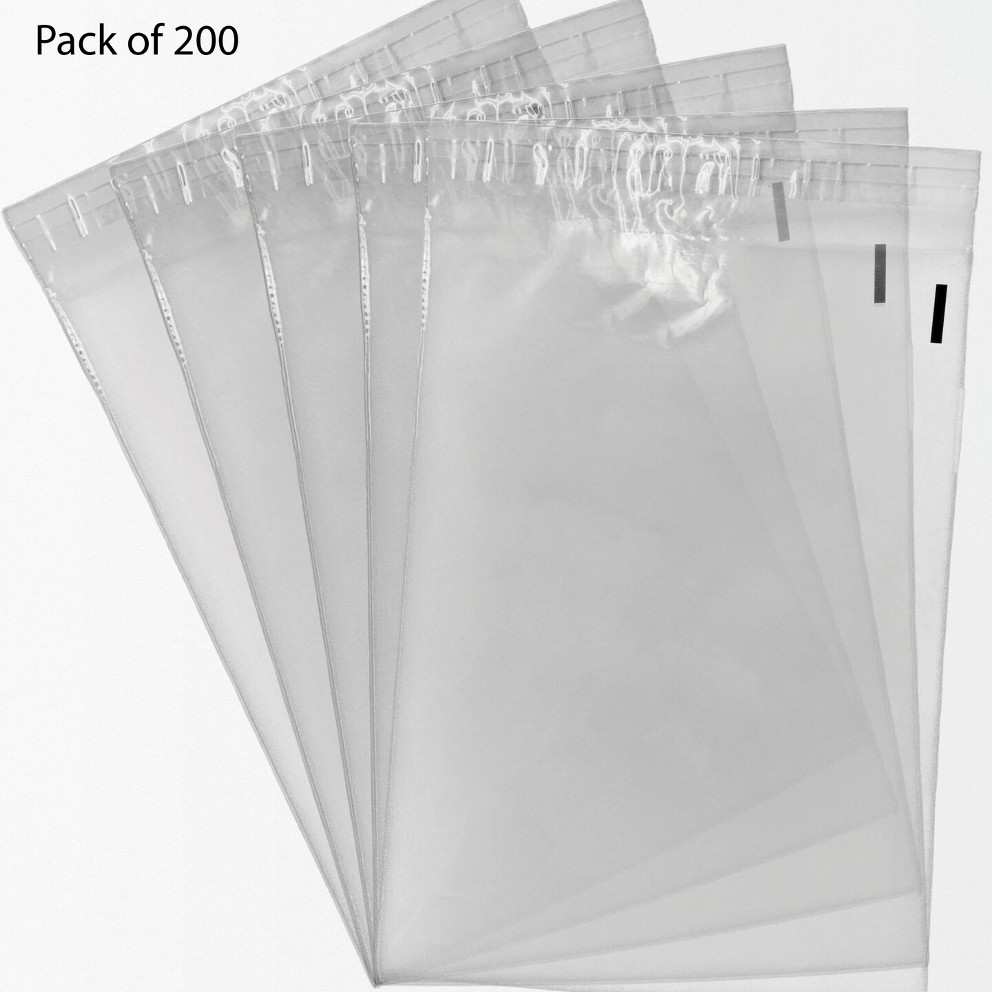 Self Sealing Clear Plastic Poly Bags | Suffocation Warning Bags ...