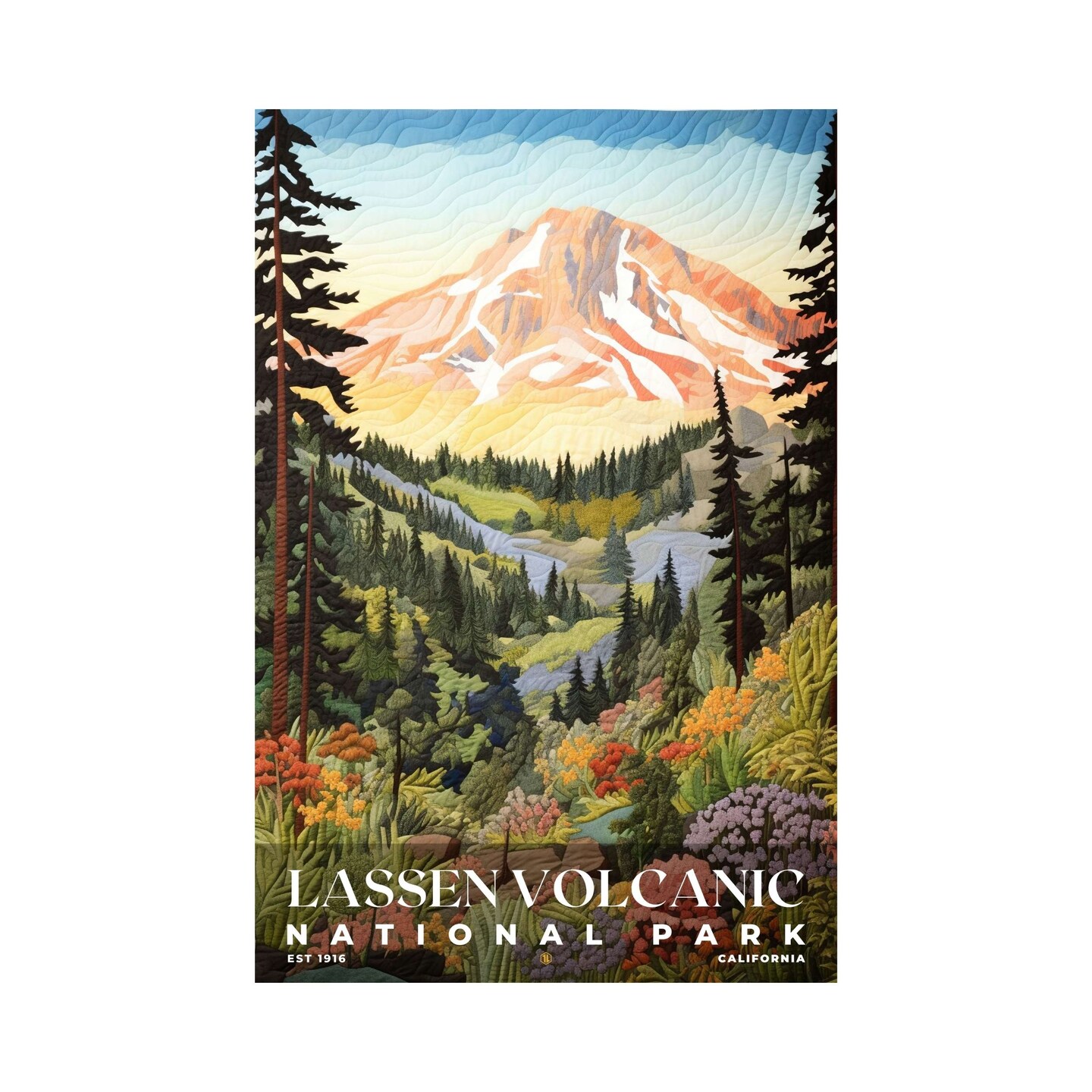 Lassen Volcanic National Park Poster, Travel Art, Office Poster, Home ...