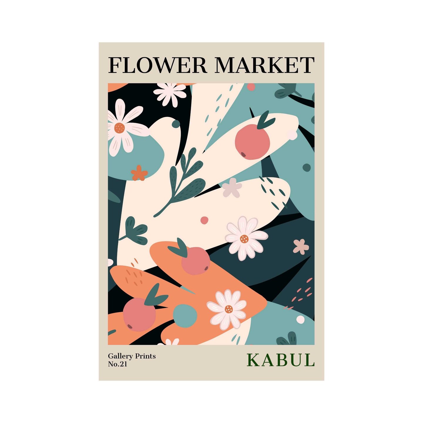 Kabul Flower Market Poster, Flower Market Print, Office Poster, Home ...