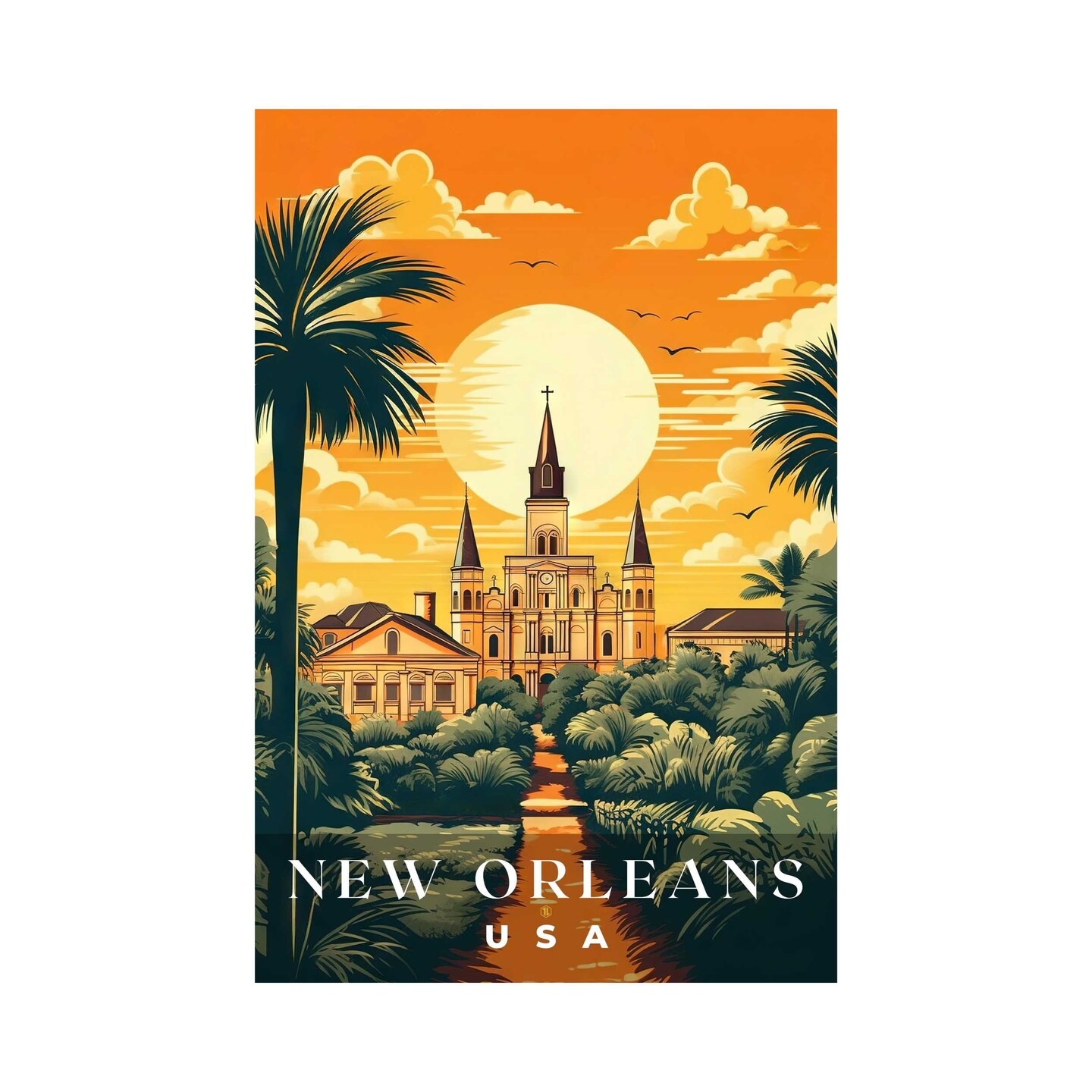 New Orleans Poster, World Travel Print, Office Poster, Home Decor | S3 ...