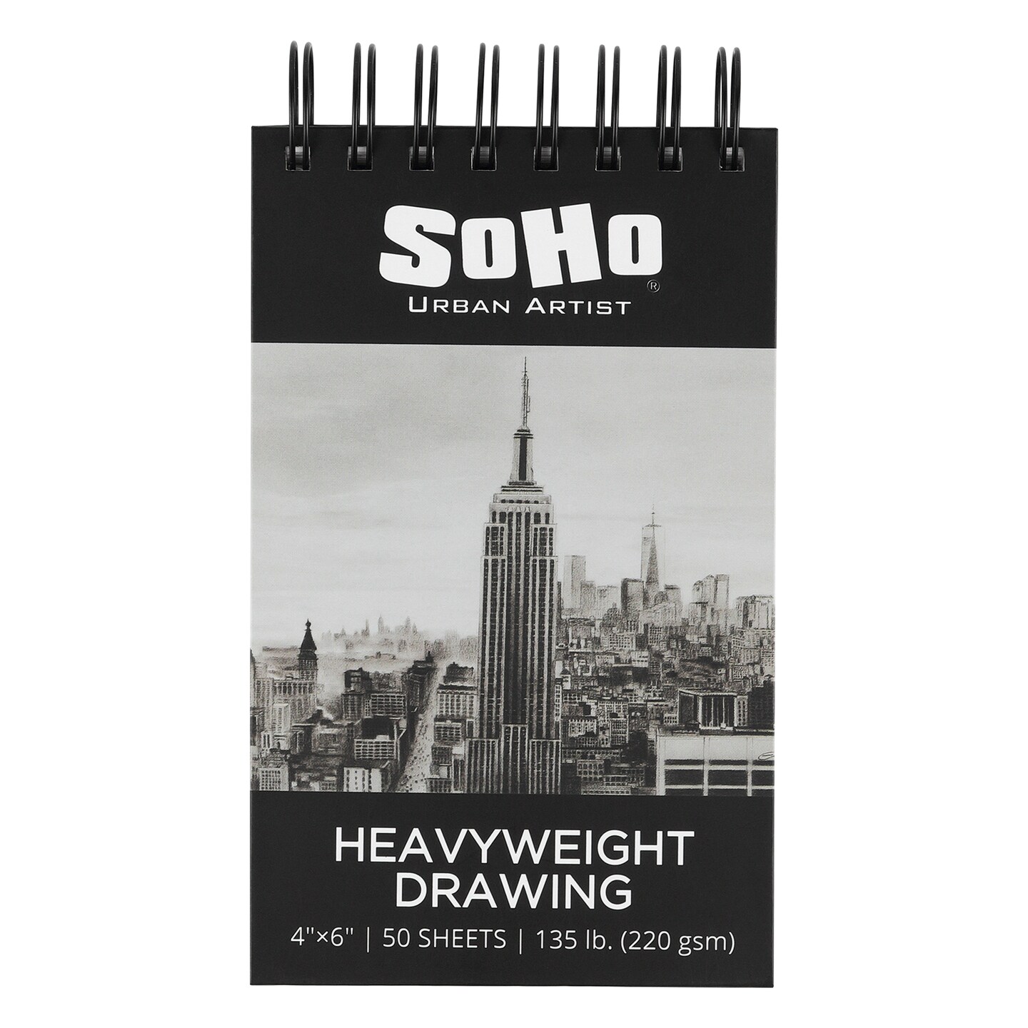 SoHo Urban Artist Hardcover Drawing Pad - 135 lb. (220gsm) Drawing ...