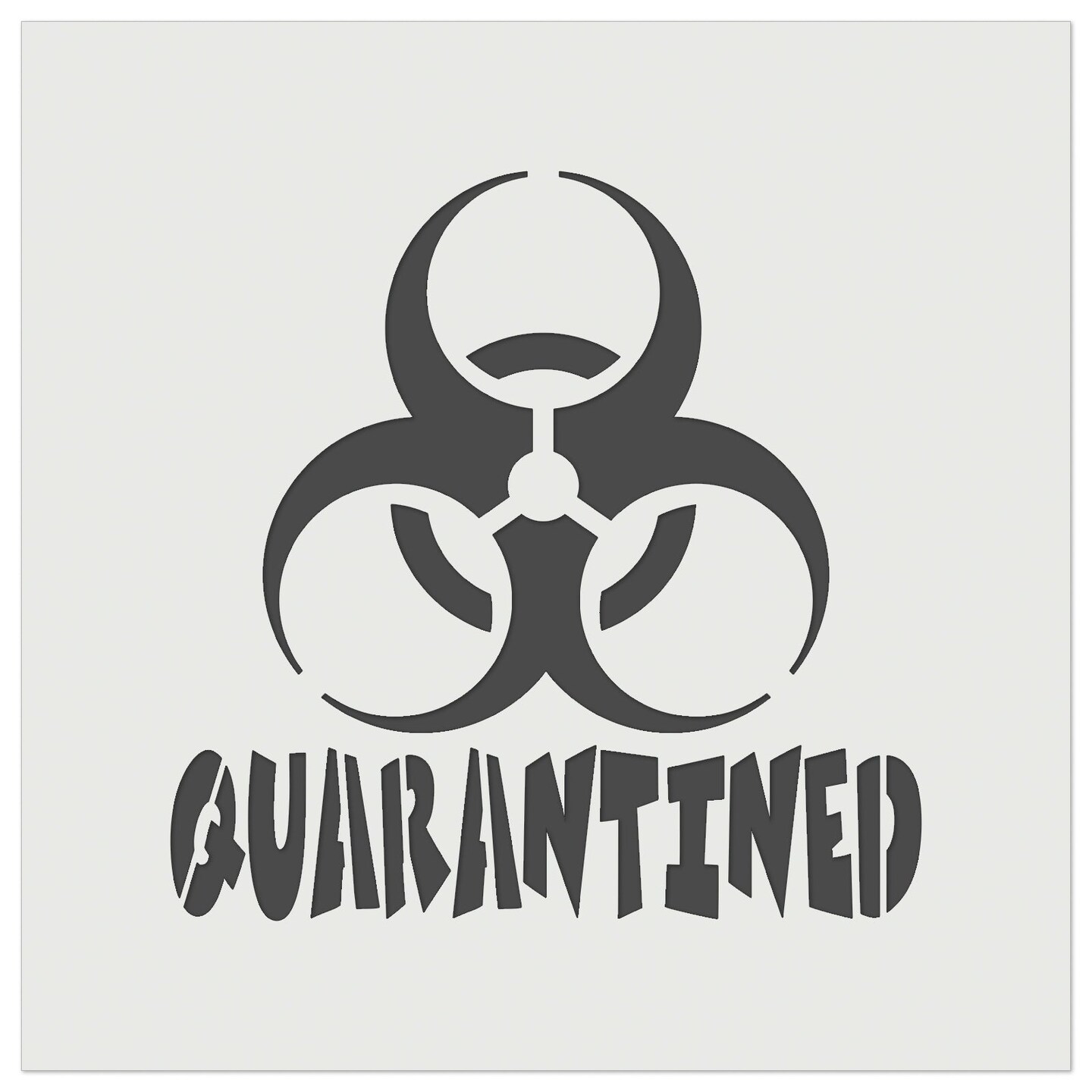 Quarantined Biohazard Symbol Wall Cookie DIY Craft Reusable Stencil ...