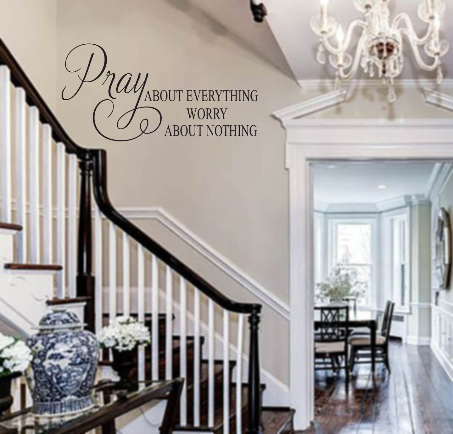 Inspirational Christian Wall Art Decal Decor | Pray about everything ...