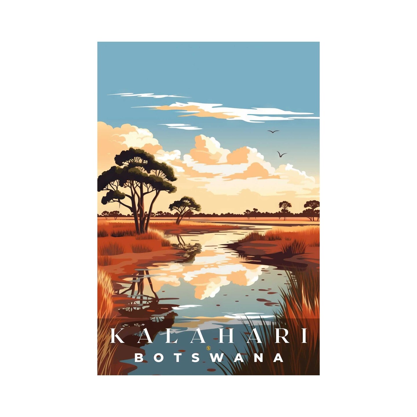 Kalahari Poster, World Travel Print, Office Poster, Home Decor | S3 ...