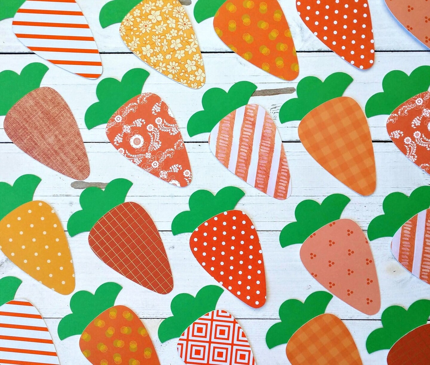 10 Carrot Die Cuts, Cutouts, Decor, Banner, Scrapbook, Bulletin Board ...