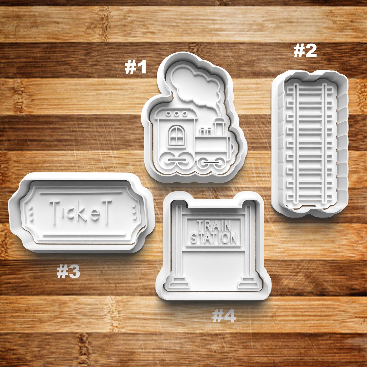 Train Cookie Cutter | Cookie Stamp | Cookie Embosser | Cookie Fondant ...