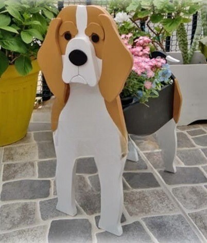 Beagle Dog Planter - Wooden Planter Box - DIY Kit - Realistic Dog ...