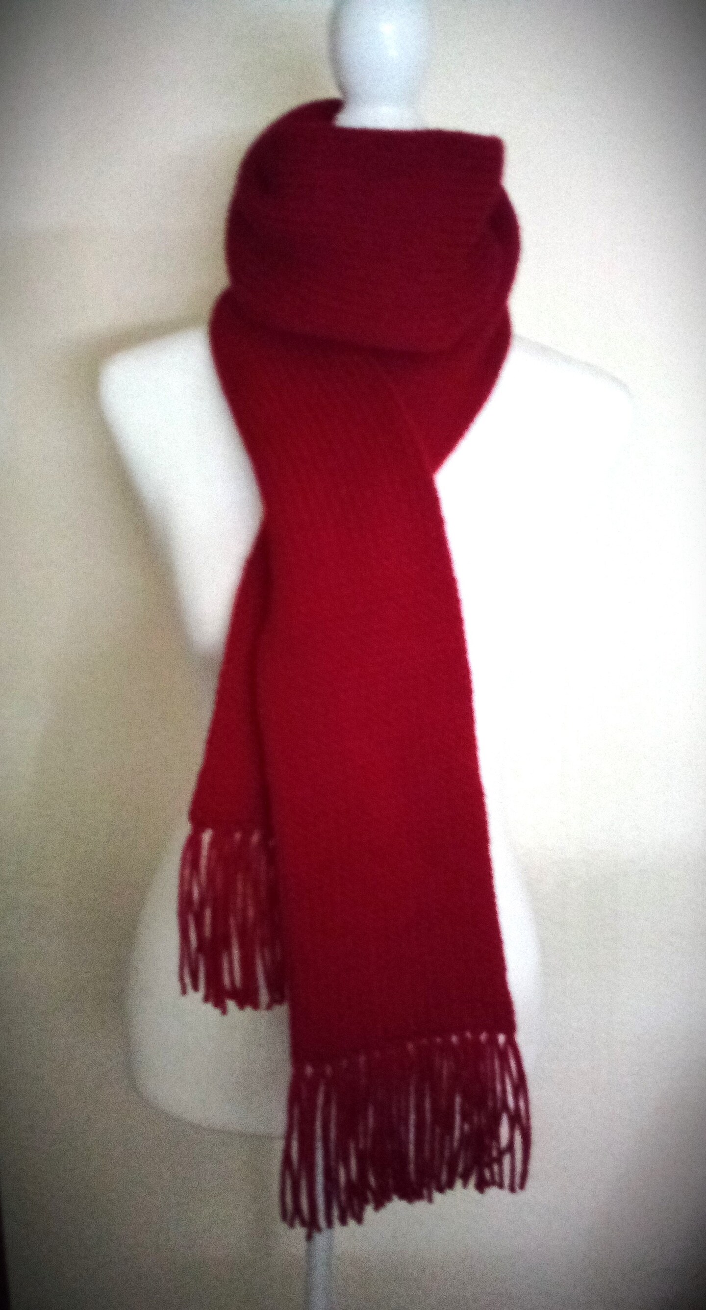 Mikasa Style Attack on Titan Lipstick Red Handmade Knit Scarf ...