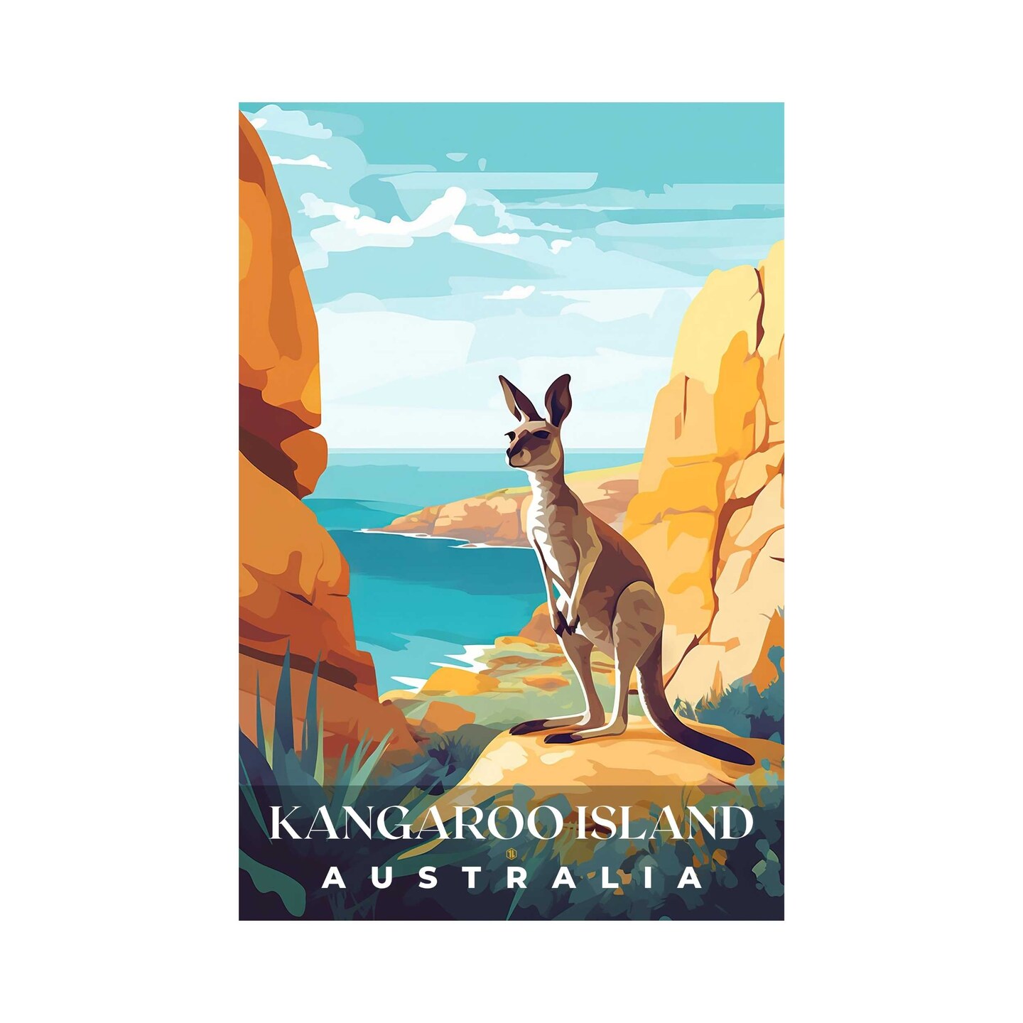 Kangaroo Island Poster, World Travel Print, Office Poster, Home Decor ...