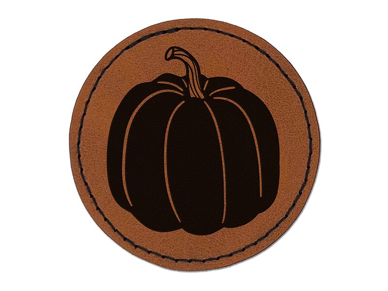Realistic Pumpkin Fall Thanksgiving Halloween Round Iron-On Engraved ...