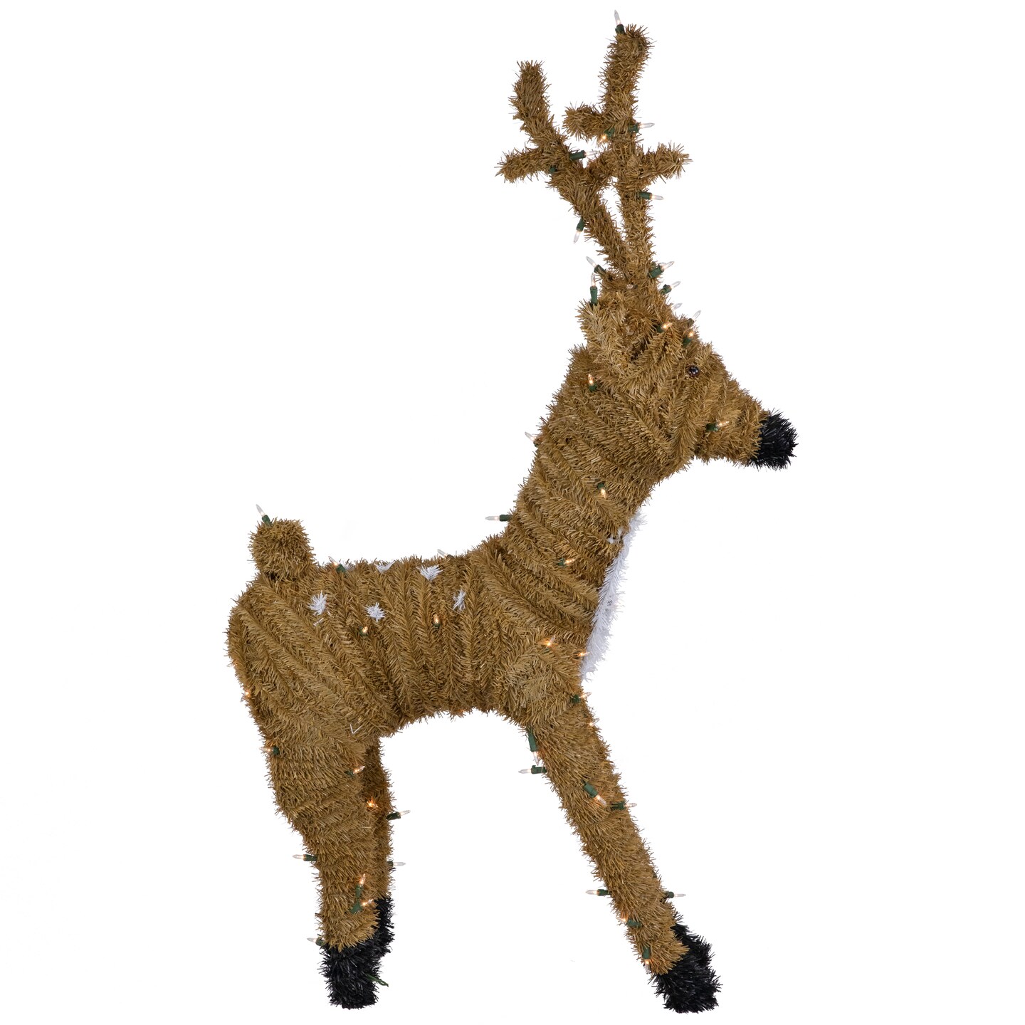 Northlight Pre-Lit Standing Reindeer with Spots Outdoor Christmas ...