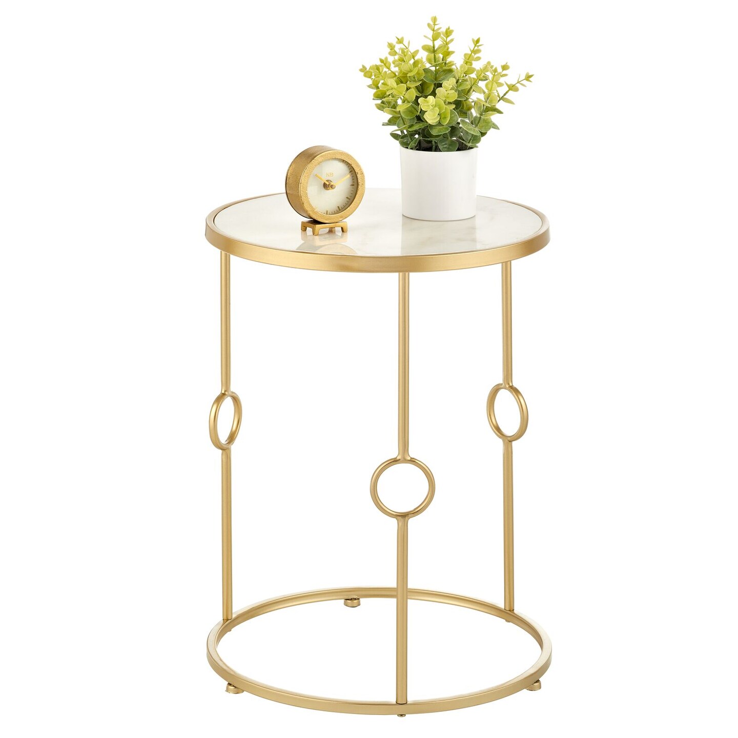 mDesign Round Inlay Top Accent Table | Michaels
