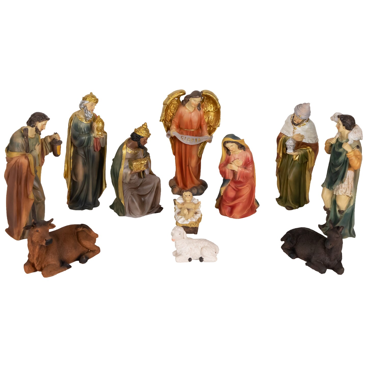Northlight 11-Piece Brightly Colored Christmas Nativity Set 8" | Michaels
