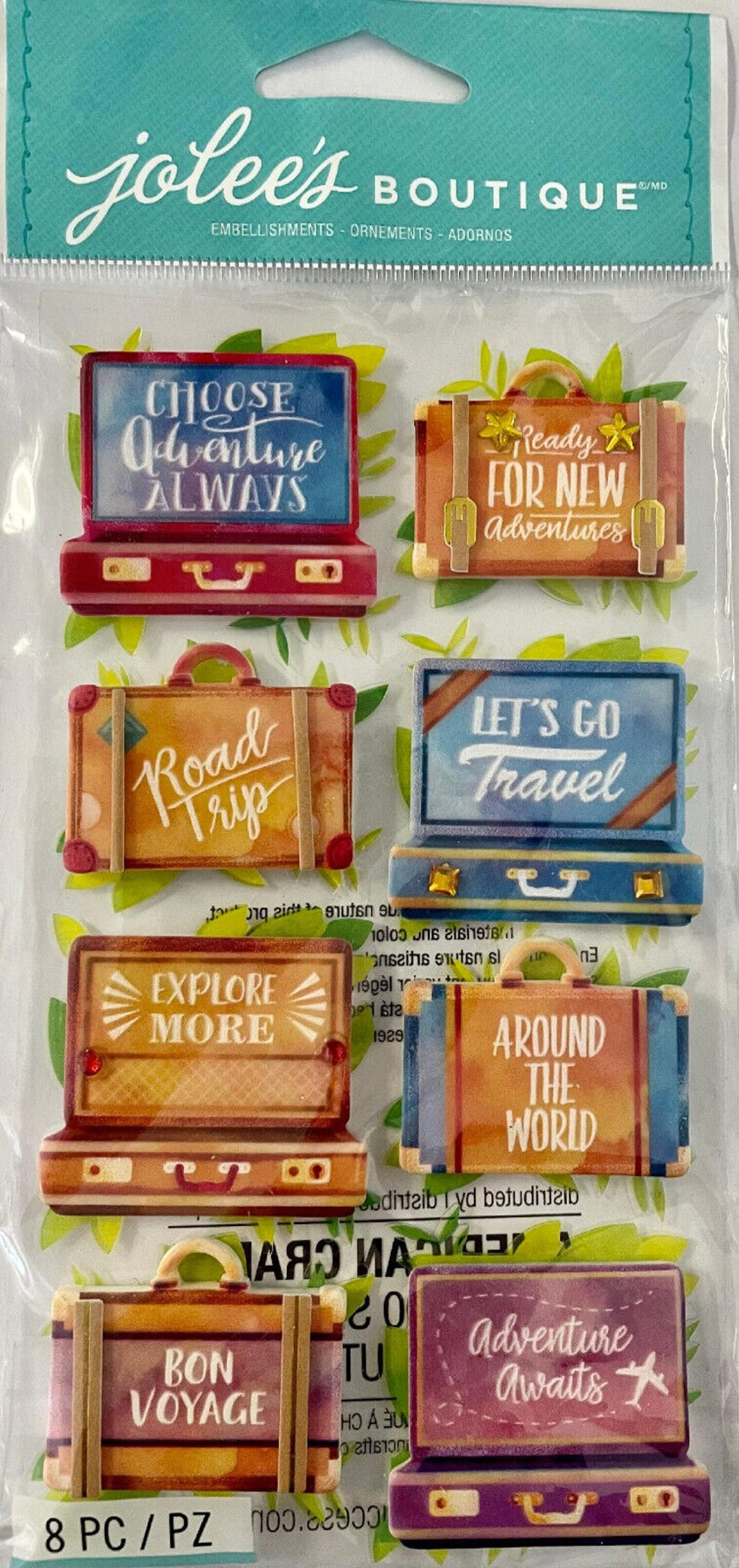 Jolee's Boutique Sentiment Suitcases Dimensional Stickers | Michaels