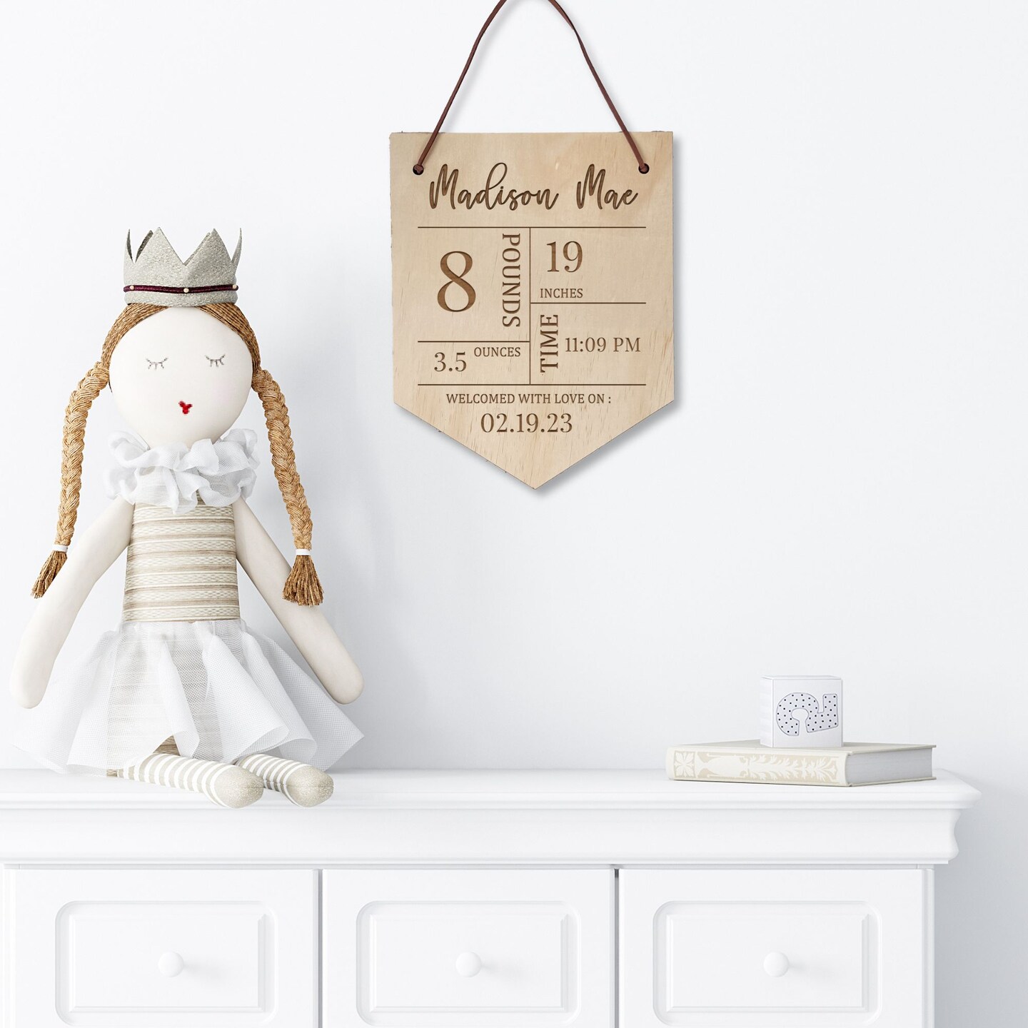 Personalized Baby Stats Sign, Baby Announcement Sign with Birth Stats ...