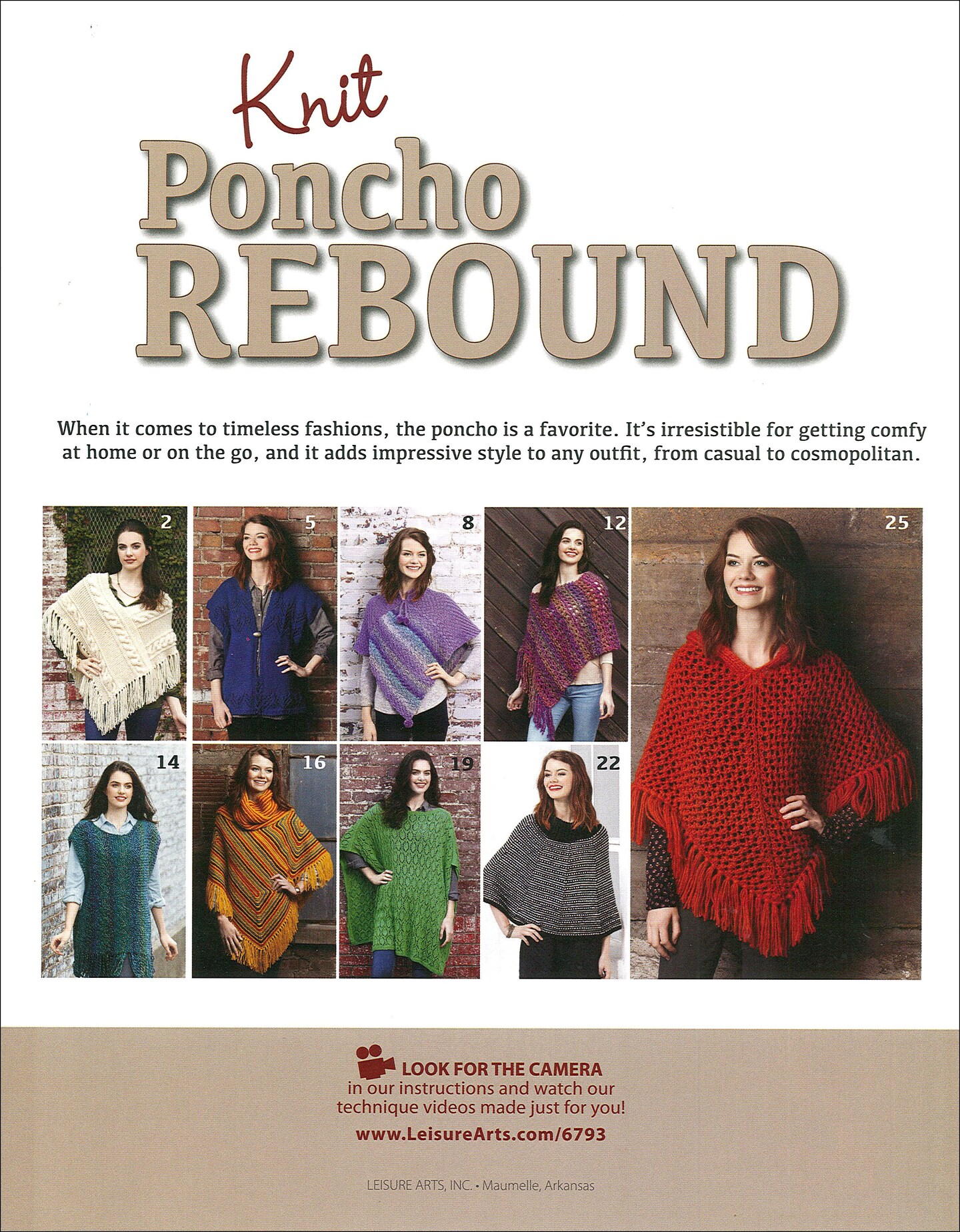 Leisure Arts Knit Poncho Rebound Knitting Book | Michaels