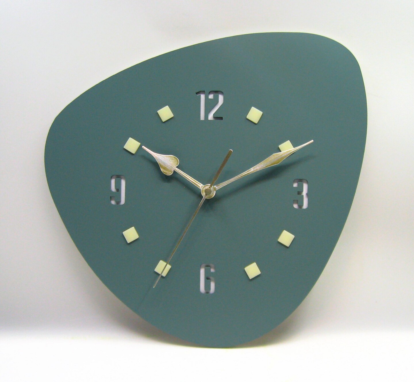 Handmade, 1950's Style wall clock, Mid-Century, Atomic-Era, USA ...