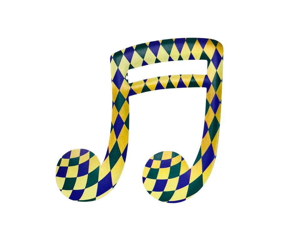 Metal Embossed Harlequin Double Note Sign - Mardi Gras, 7"-MD075741 ...