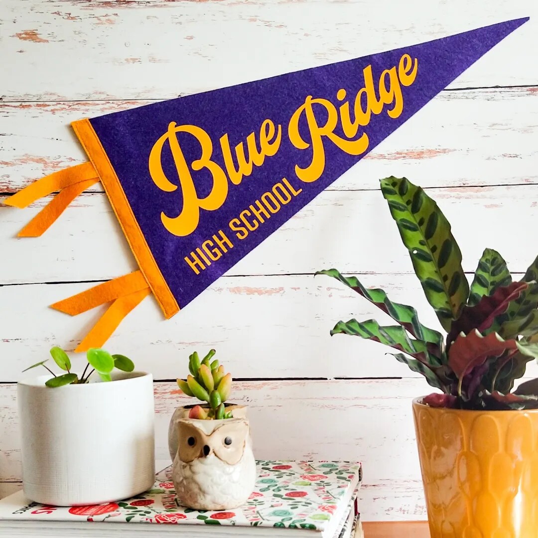 CUSTOM SCHOOL SPIRIT Custom Felt Pennant | Classroom Decor for Teachers ...