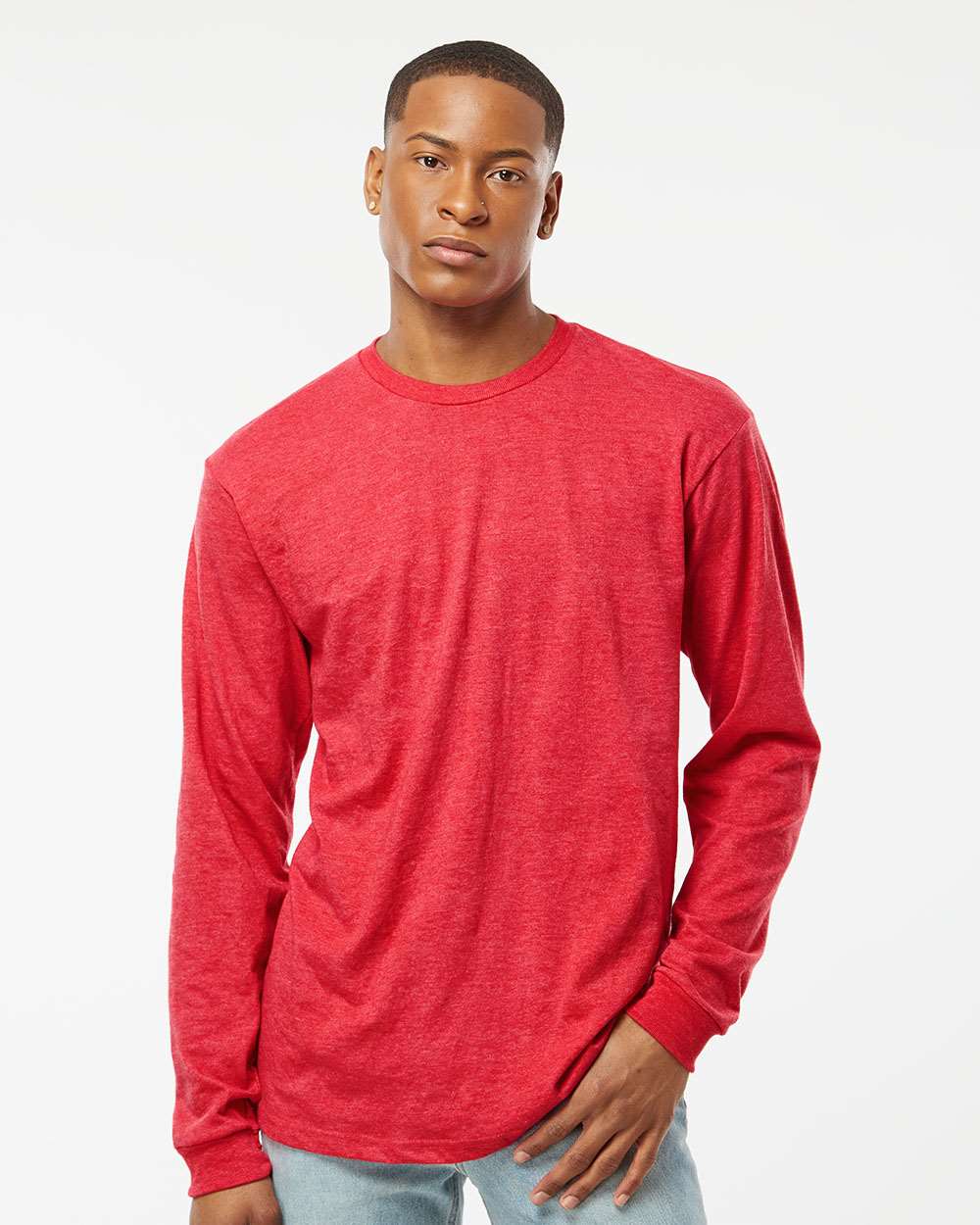 Tultex® Heavyweight Jersey Crew Neck Long Sleeve T-Shirt | Michaels