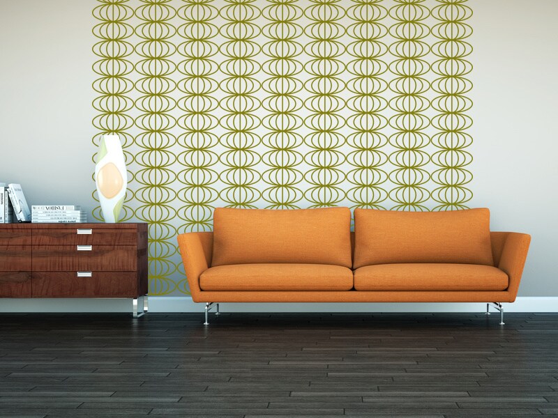 Mid Century Modern Wall Decal, Retro Decal, Geometric Wall Decals ...