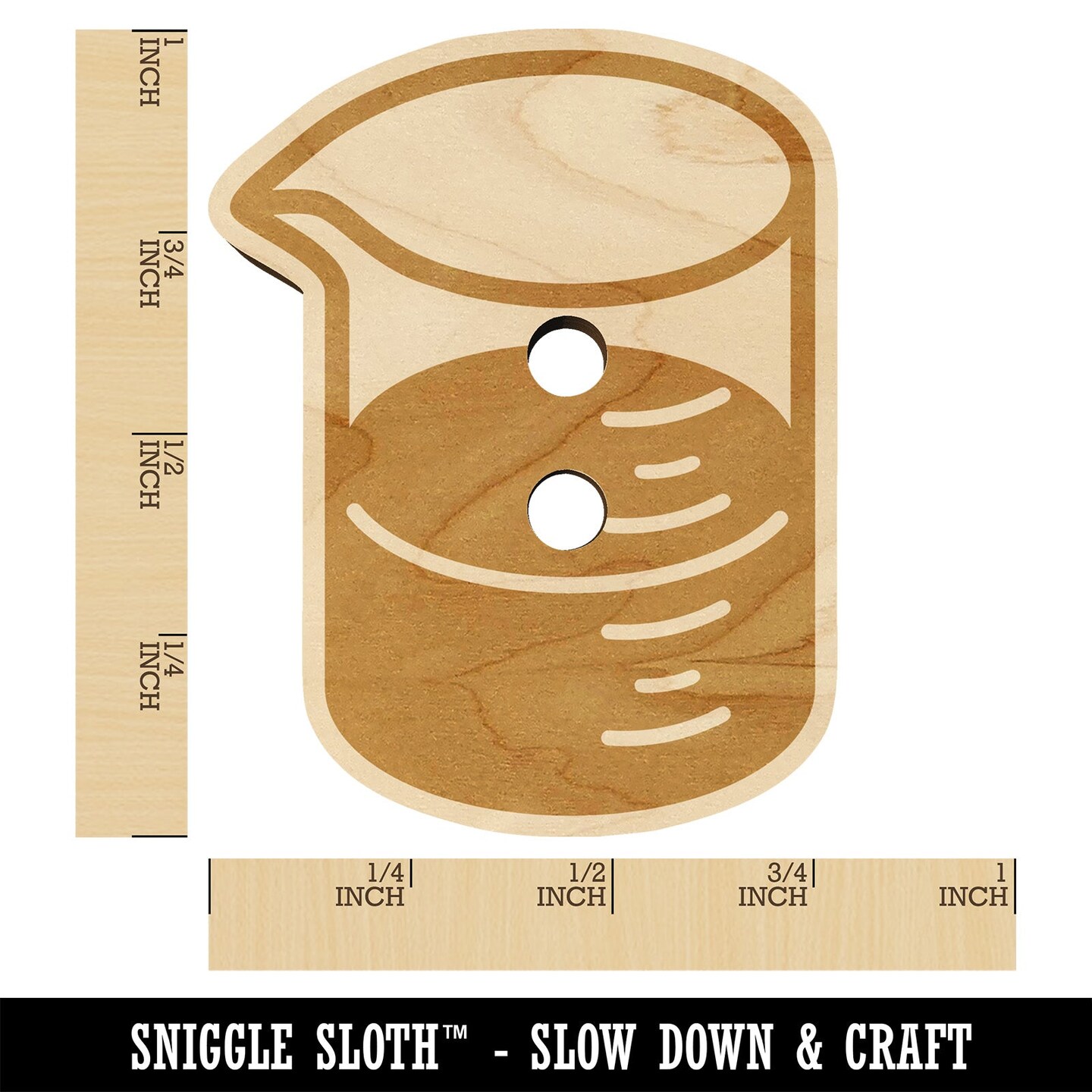 Glass Beaker Chemistry Science Wood Buttons for Sewing Knitting Crochet ...