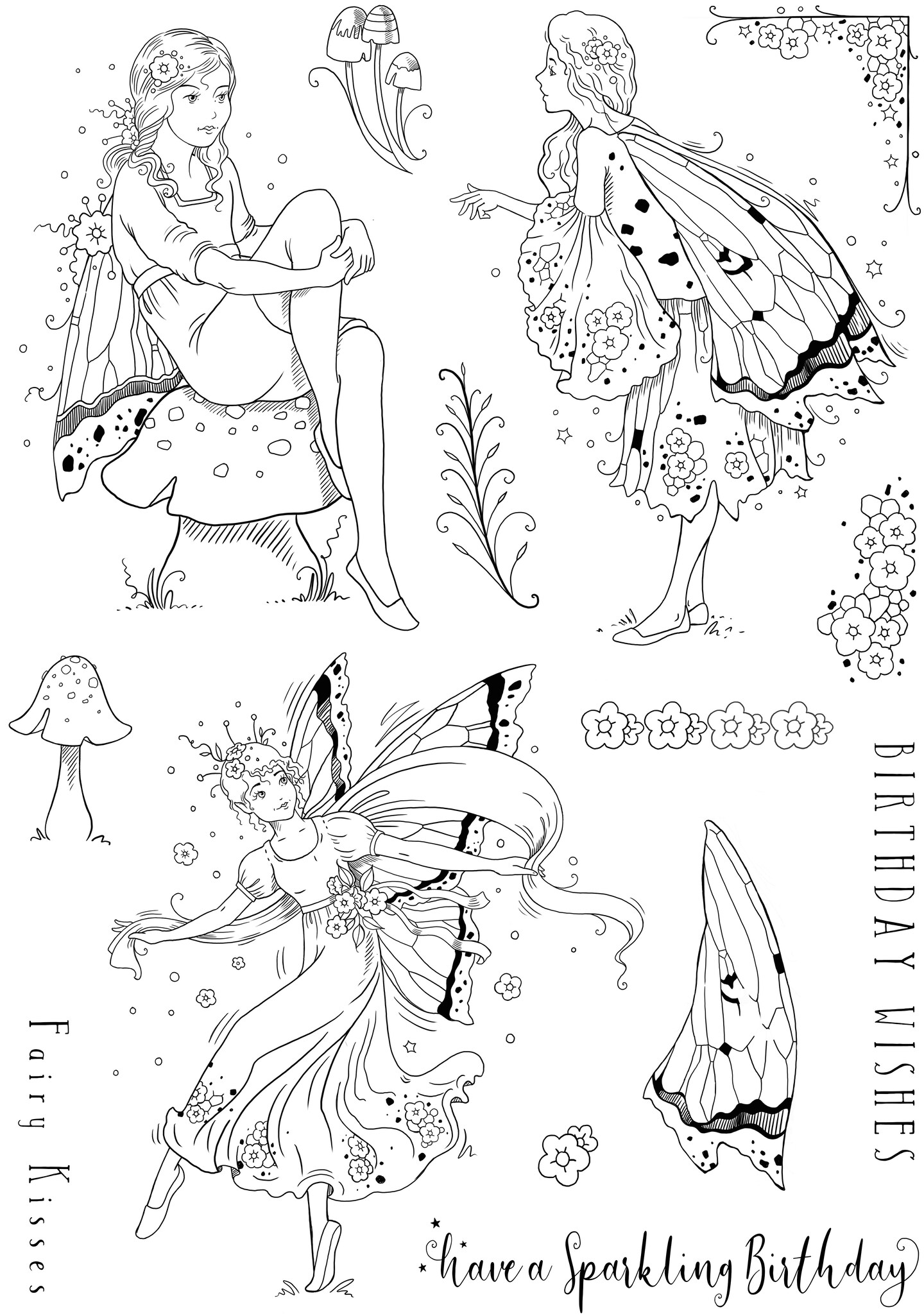 Pink Ink Designs Dance With Fairies 6 in x 8 in Clear Stamp Set | Michaels