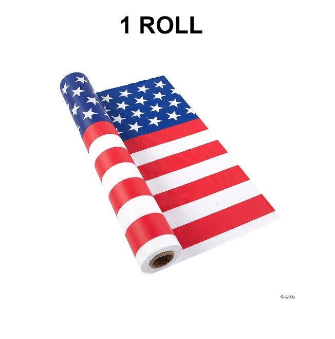 40" x 100 ft. Patriotic Stars & Stripes Plastic Tablecloth Roll | Michaels