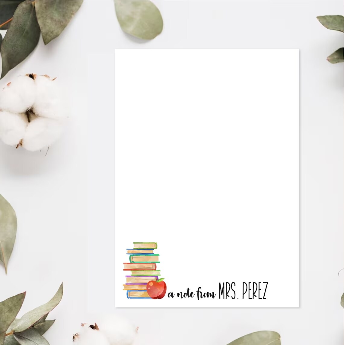 Teacher Personalized Notepad, Custom Teacher Notepad, Writing Pad ...