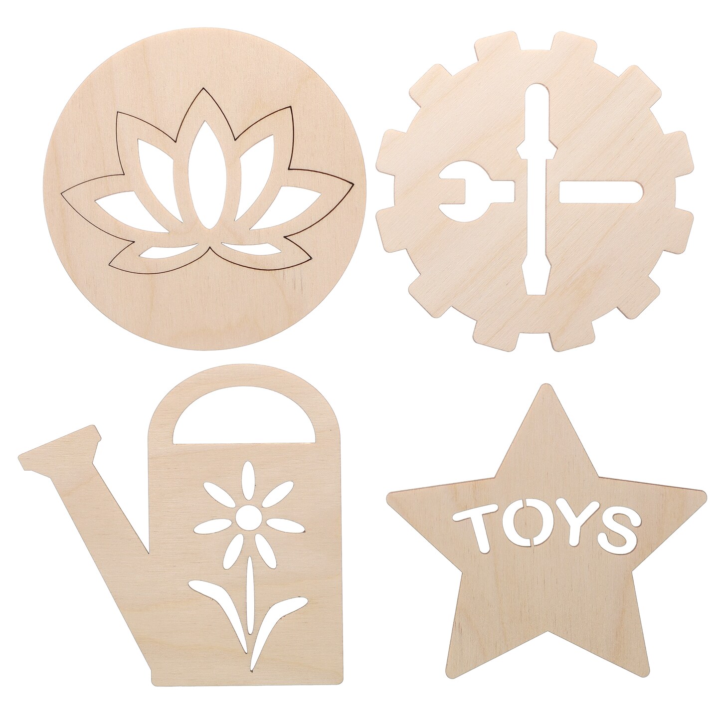 Hampton Art Crate Decor Home & Garden 4Pc - Wooden Tags & Blank Wooden ...
