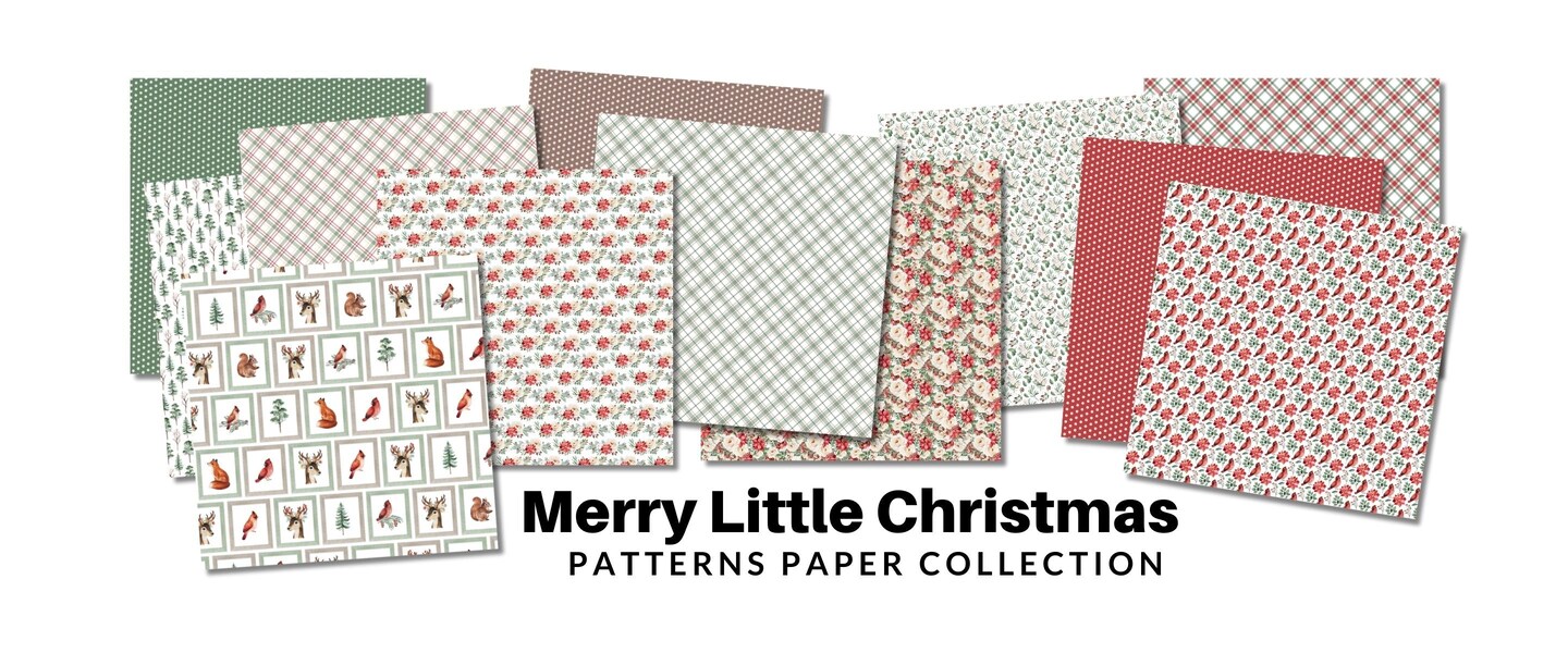 Paper Rose Studio Merry Little Christmas Patterns 6x6 Paper Collection ...