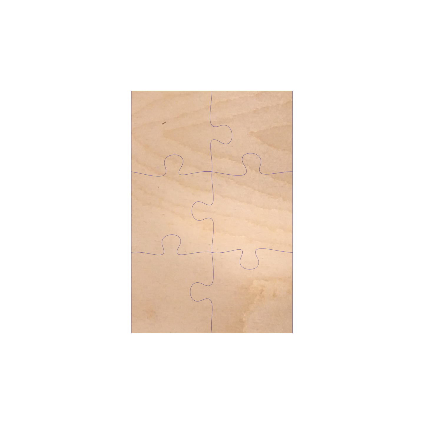 Six Piece Blank Wooden Puzzle, Multiple Sizes and Wood Thickness, Home ...