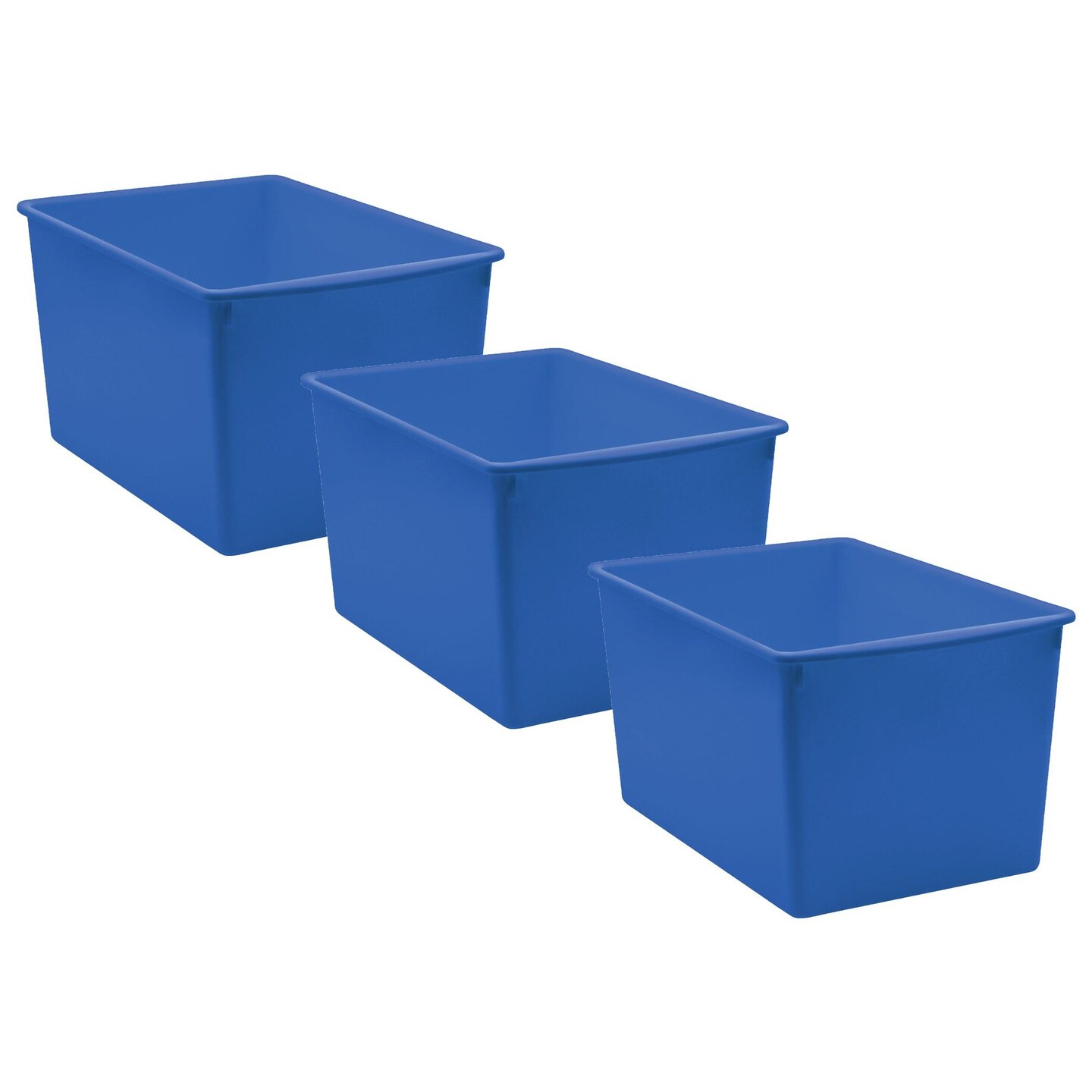 Blue Plastic Multi-Purpose Bin, Pack of 3 | Michaels