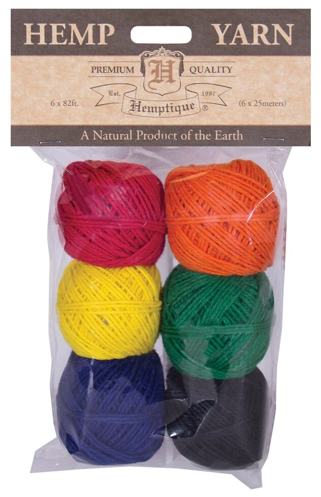 Hemptique Hemp Yarn Bon Bons 25m 6/Pkg-Crayon | Michaels