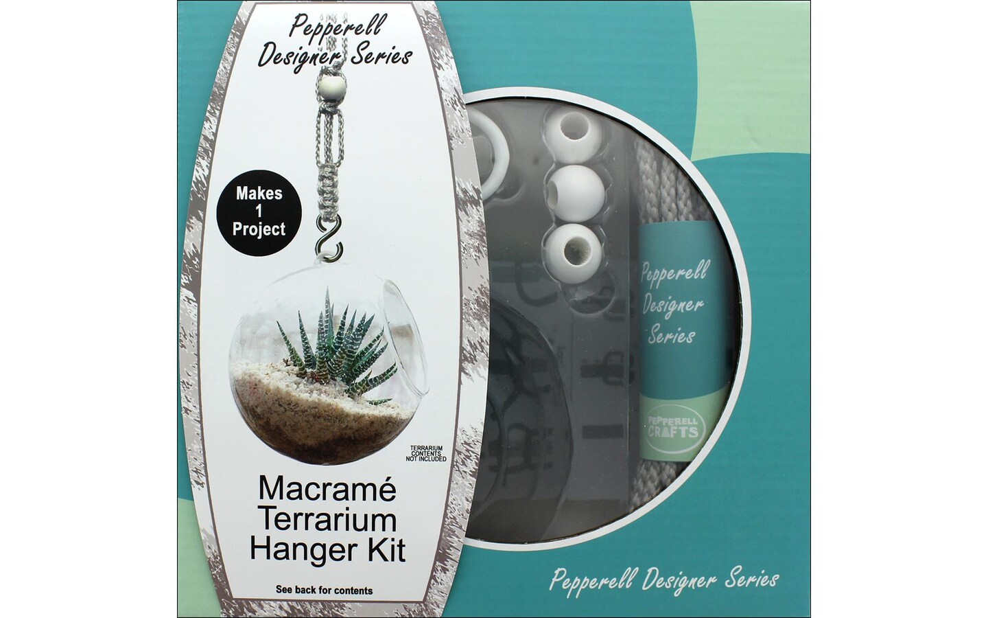 Pepperell Kit Macrame Designer Terrarim HangerGray | Michaels