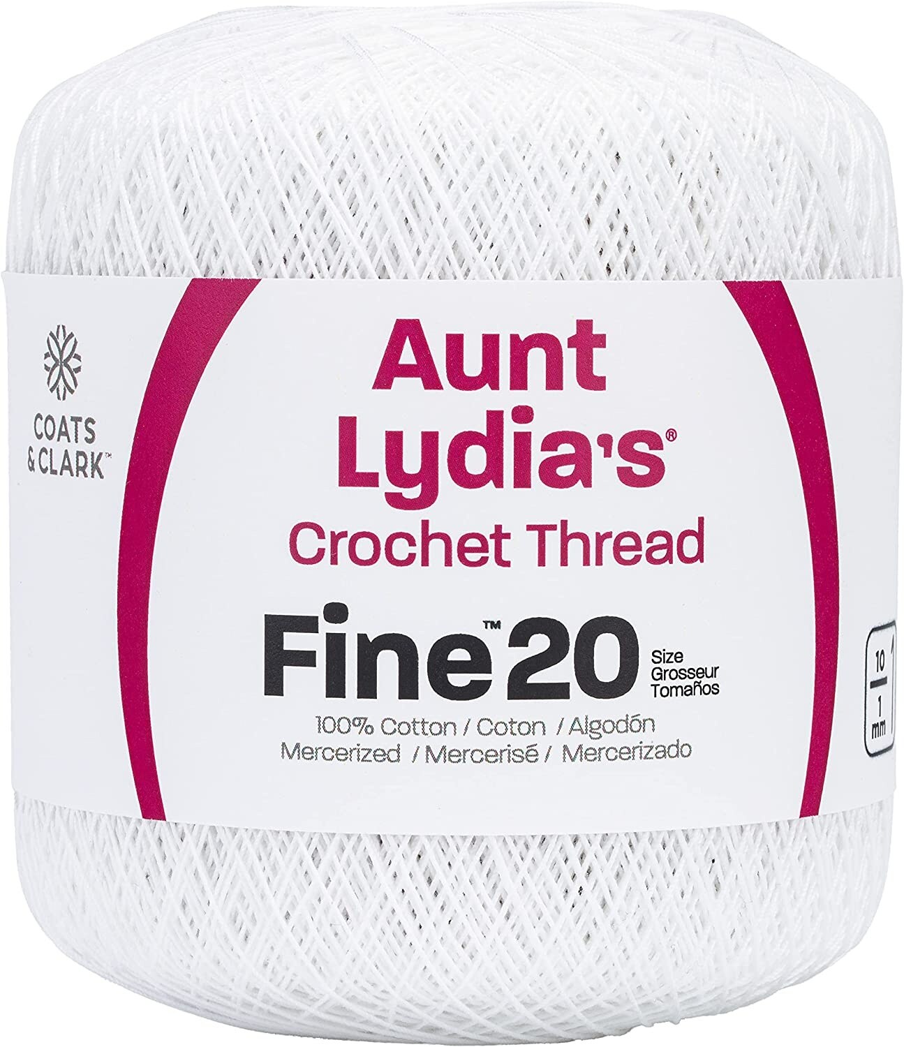 Aunt Lydia's Fine Crochet Thread Size 20-White | Michaels