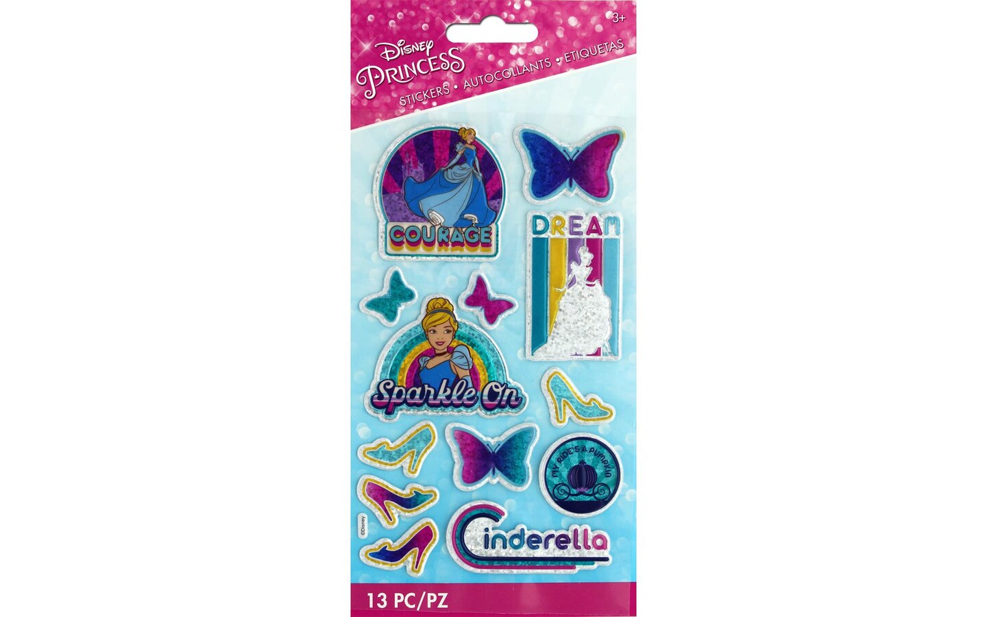 EK Disney Sticker 3D Sparkle Princess Cinderella | Michaels
