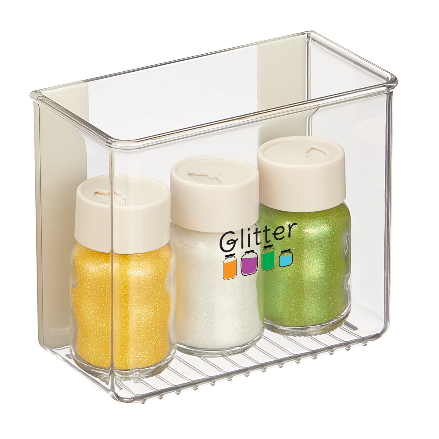 mDesign Plastic Adhesive Craft Storage Bin, 6" W + 32 Labels | Michaels