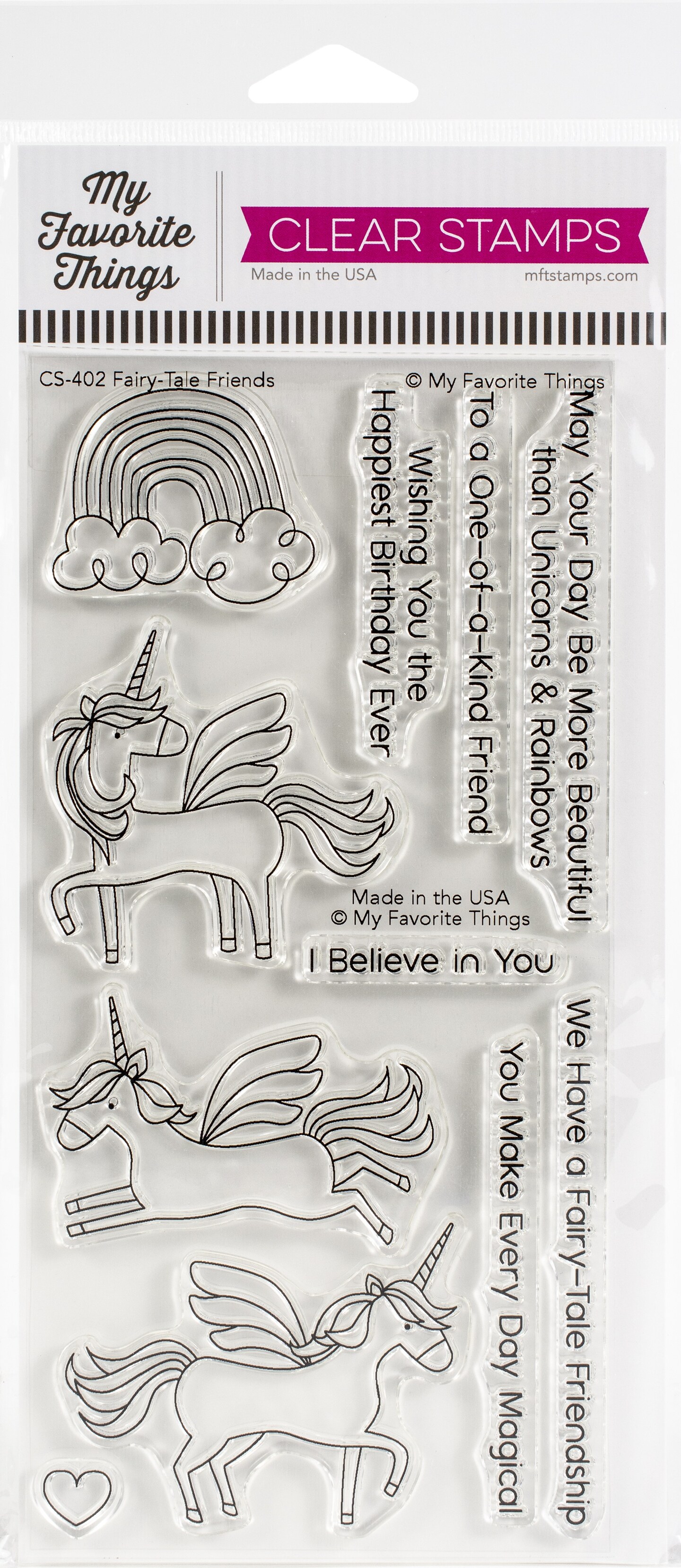 My Favorite Things Clearly Sentimental Stamps 4"X8"-Fairy-Tale Friends ...