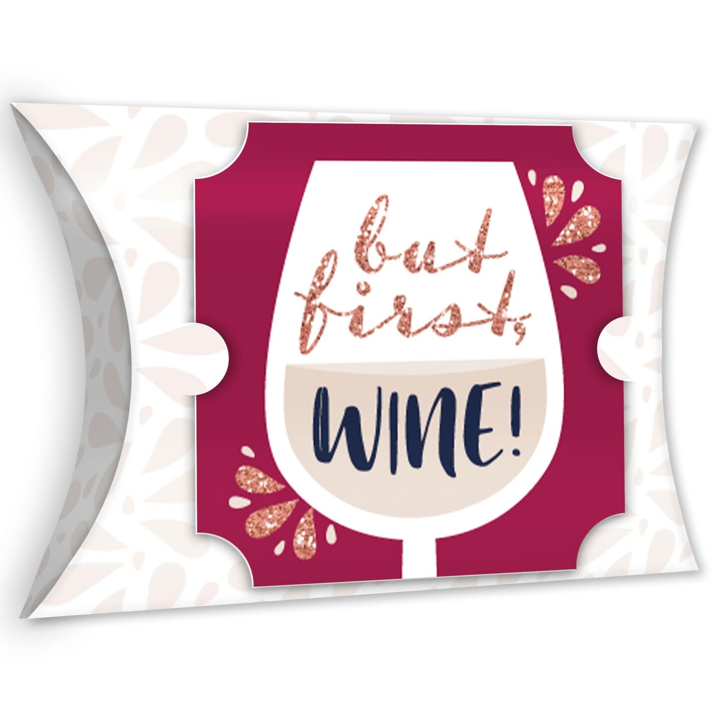 Big Dot of Happiness But First, Wine - Favor Gift Boxes - Wine Tasting ...